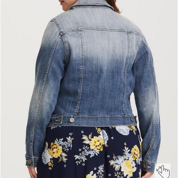 torrid | Jackets & Coats | Torrid Distressed Denim Jacket | Poshmark